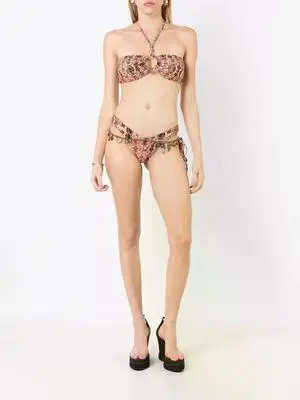 AMIR SLAMA Charm-detail Halterneck Bikini