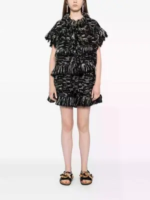 Sacai Fringed-edge Knitted Shorts