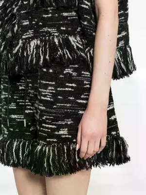 Sacai Fringed-edge Knitted Shorts