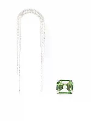 WOUTERS & HENDRIX Chain-link Crystal-embellished Earrings Set - Silver