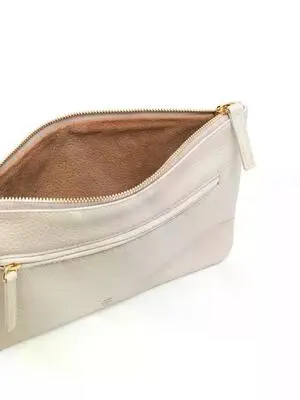 Eleventy Logo-stamp Leather Clutch Bag