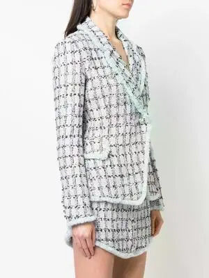 Philipp Plein Tweed Button-up Blazer