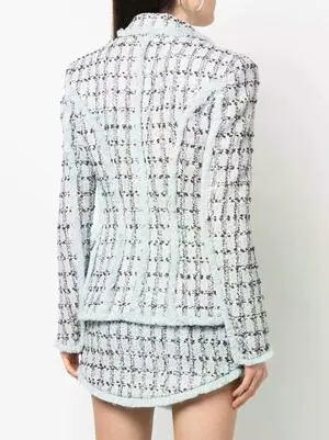 Philipp Plein Tweed Button-up Blazer