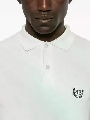 Balenciaga Logo-embroidered Polo Shirt - Grey