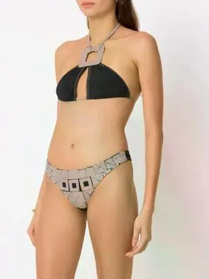 AMIR SLAMA Geometric-embellished Bikini