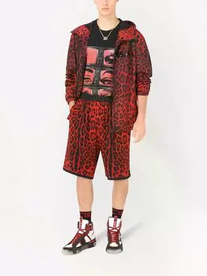 Dolce & Gabbana Leopard-print Hooded Jacket