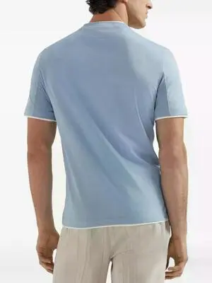 Brunello Cucinelli Contrasting-trim T-shirt
