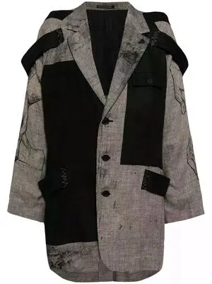 Yohji Yamamoto Layered Design Linen Blazer