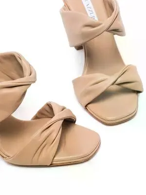 AQUAZZURA Twist 95mm Leather Sandals - Neutrals