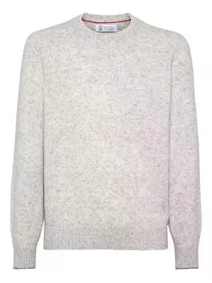 Brunello Cucinelli Mélange-effect Sweater - Grey