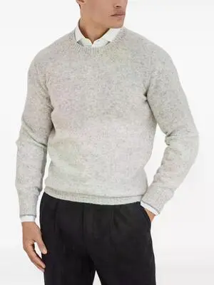 Brunello Cucinelli Mélange-effect Sweater - Grey