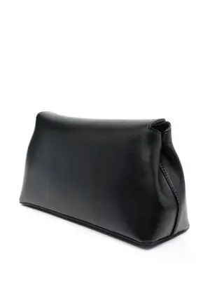 TOTEME T-lock Leather Clutch - Black