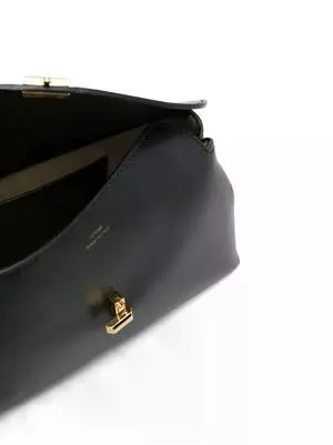 TOTEME T-lock Leather Clutch - Black