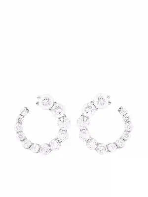 Melissa Kaye 18kt White Gold Aria Diamond Earrings - Silver
