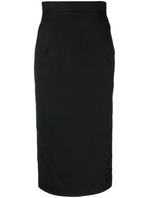 Thom Browne Twill-weave Pencil Skirt - Black