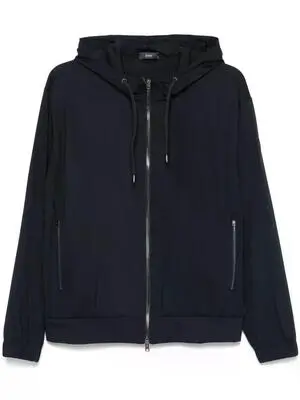 Herno Logo-patch Hoodie - Blue