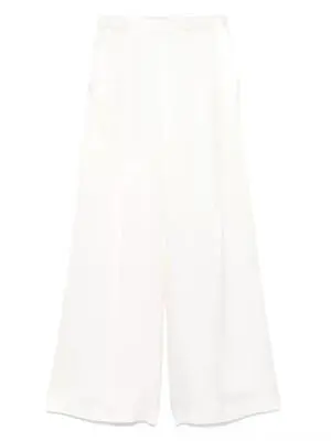 Carine Gilson Wide-leg Satin Pajama Trousers - Neutrals