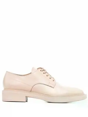 GIANVITO ROSSI Beige Leather Derby Shoes