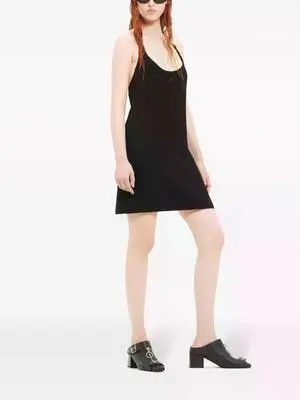 COURREGES Logo-patch Halterneck Minidress