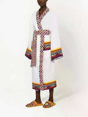 Dolce & Gabbana Terry Bath Robe - White