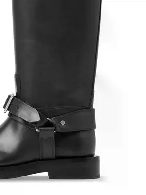 Burberry Saddle Knee-high Leather Boots