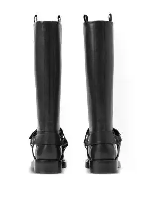 Burberry Saddle Knee-high Leather Boots