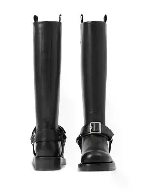 Burberry Saddle Knee-high Leather Boots