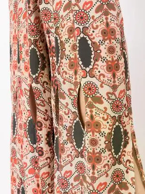AMIR SLAMA Floral-print Flared Trousers