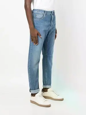 Brunello Cucinelli Light Stretch-cotton Tapered Jeans