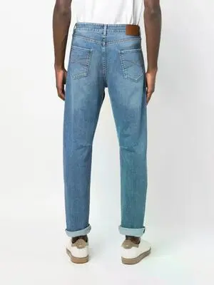 Brunello Cucinelli Light Stretch-cotton Tapered Jeans
