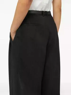 JIL SANDER Belted Wool Palazzo Pants