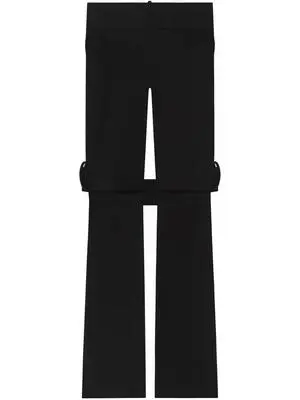 COURREGES Bootcut Trousers With Belted Waist And Cut-out Detailing