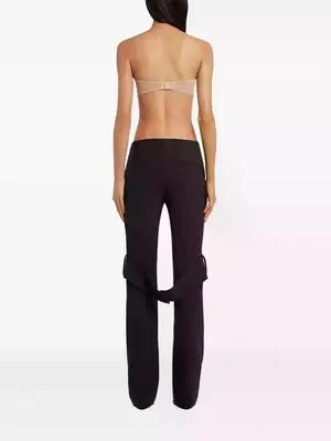 COURREGES Bootcut Trousers With Belted Waist And Cut-out Detailing