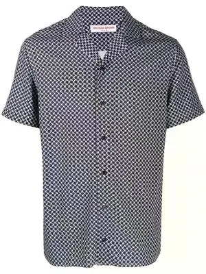 Orlebar Brown All-over Graphic-print Shirt - Blue