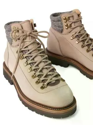 Brunello Cucinelli Leather Hiking Boots