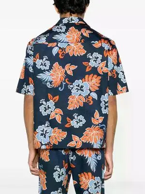 Maison Kitsuné Floral-print Ripstop Shirt