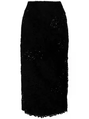 Carolina Herrera Lace-detailed Pencil Skirt