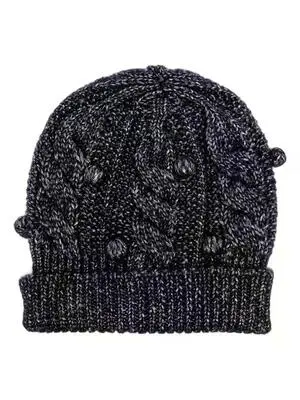 ONEFIFTEEN Glitter Cable-knit Beanie - Blue