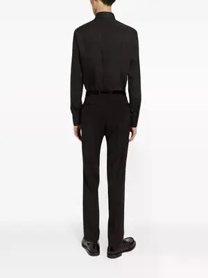 Dolce & Gabbana Long-sleeve Stretch-cotton Shirt - Black
