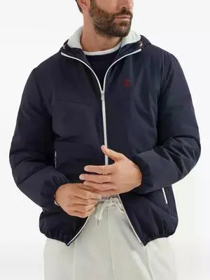 Brunello Cucinelli Zip-up Bomber Jacket - Blue