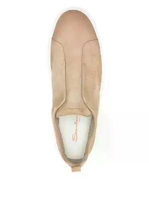 Santoni Suede Loafers - Neutrals