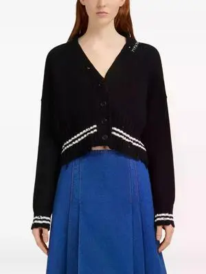 Marni V-neck Cropped Cardigan