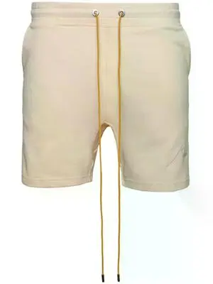 Rhude Logo-embroidered Cotton Track Shorts - Neutrals