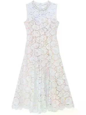 SELF-PORTRAIT Fine-lace Midi Dress
