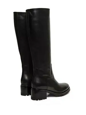 Santoni Knee-length Leather Boots