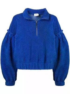 ONEFIFTEEN Fleece Jacket With Puff Sleeves - Blue