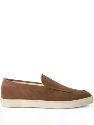 Brunello Cucinelli Chevron-effect Suede Loafers