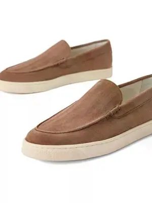 Brunello Cucinelli Chevron-effect Suede Loafers