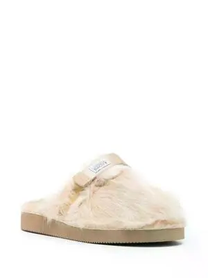 Suicoke Zavo 2-eu Faux-fur Slides - Neutrals