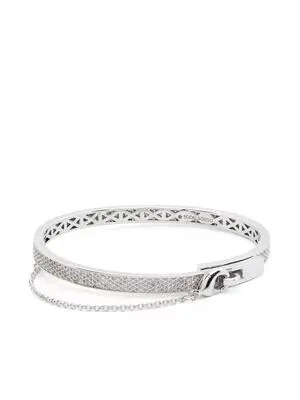 Eddie Borgo Pavé Thin Safety Chain Bracelet - Silver